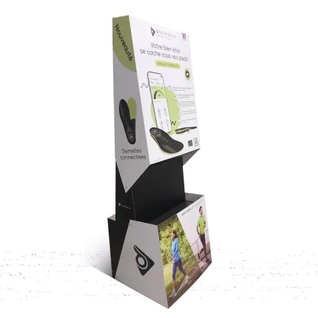 Meuble display en carton| PLV de sol | BIKOM SHOP fabricant de plv